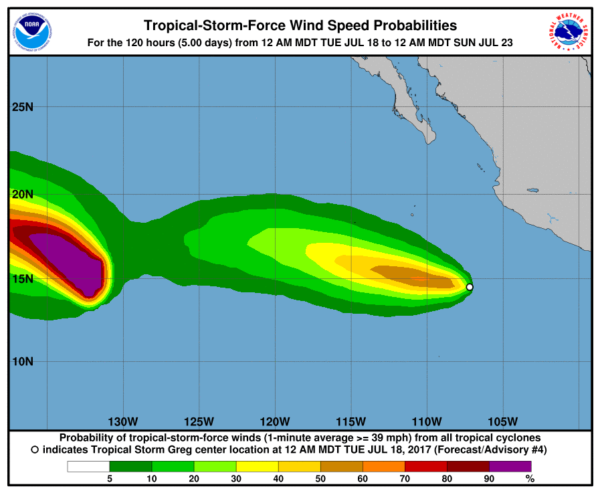 Tropical Storm Greg forms off Mexico's Pacific Coast