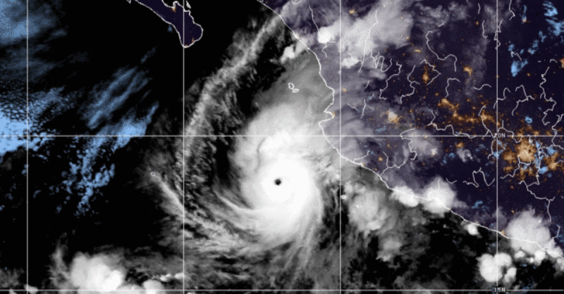 Orlene reached Category 4 hurricane off the coast of Jalisco